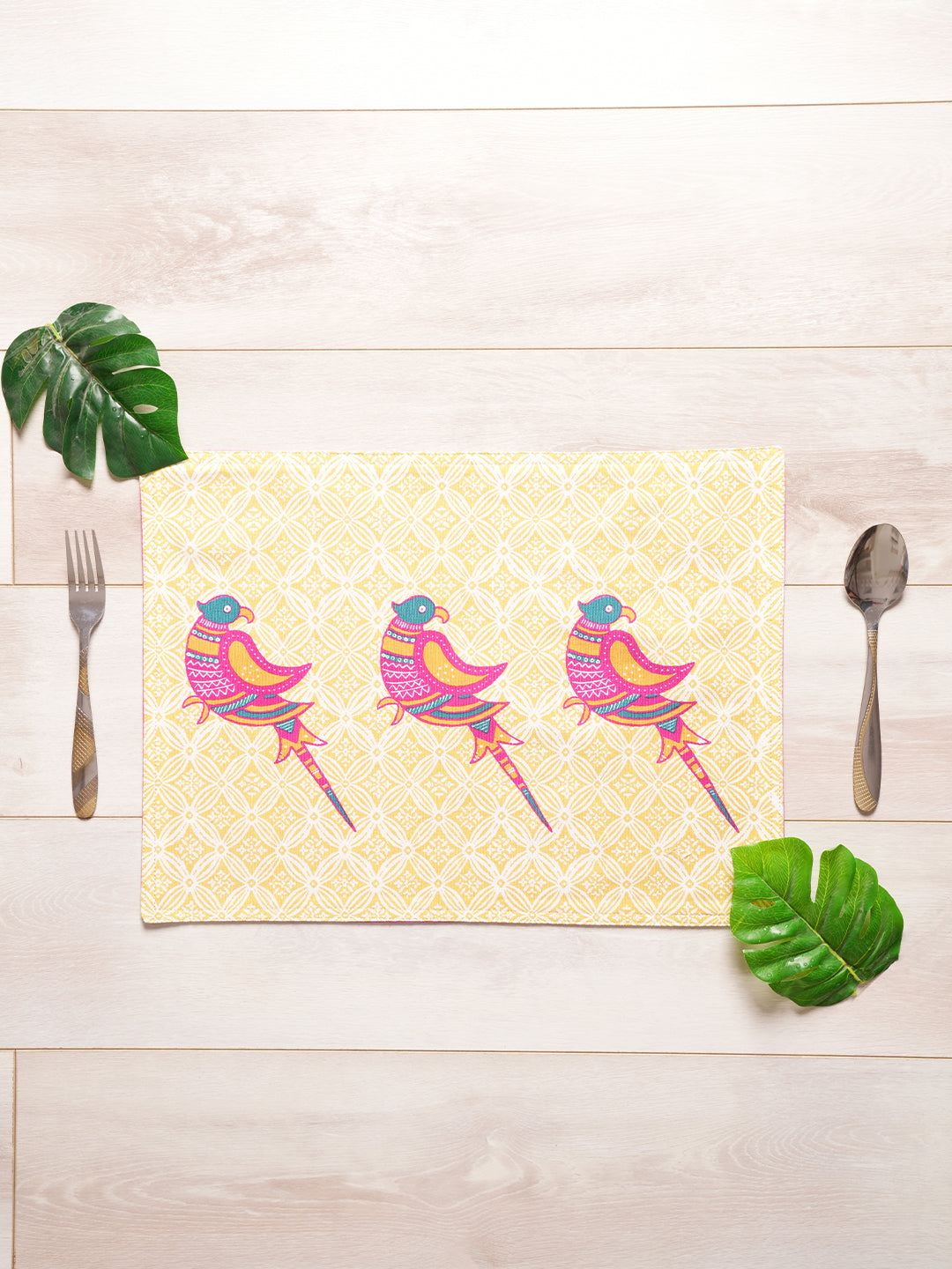 Set Of 6 Tota Pari Printed Placement