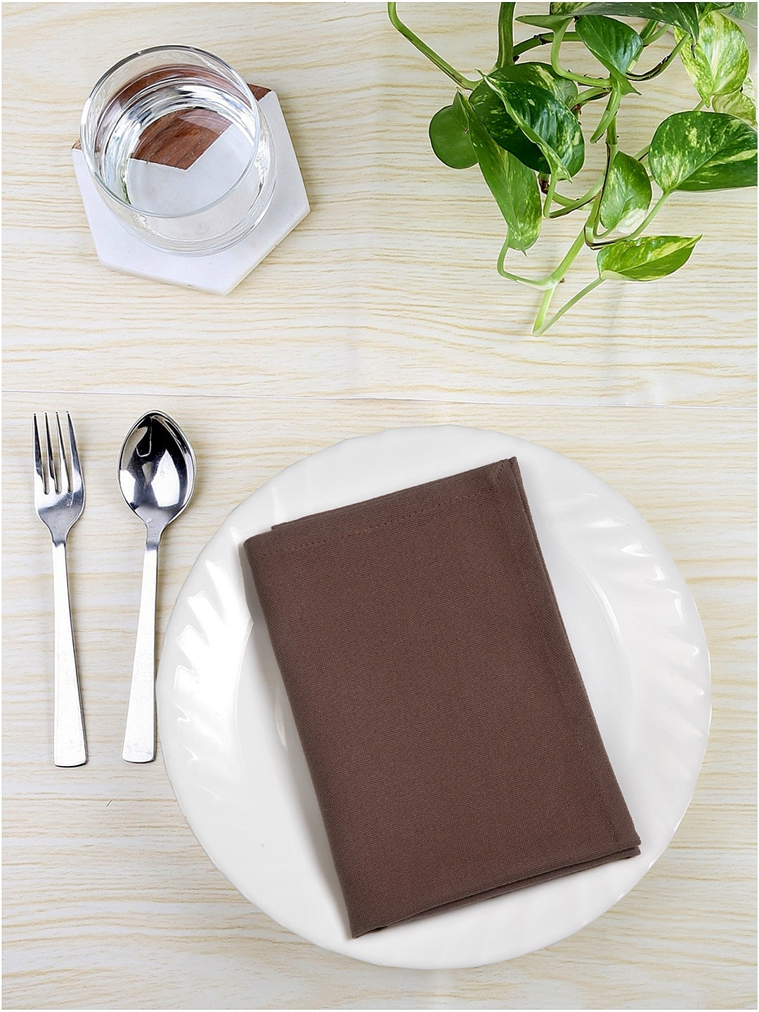 Set of 6 & 8 Fawn Table Napkins